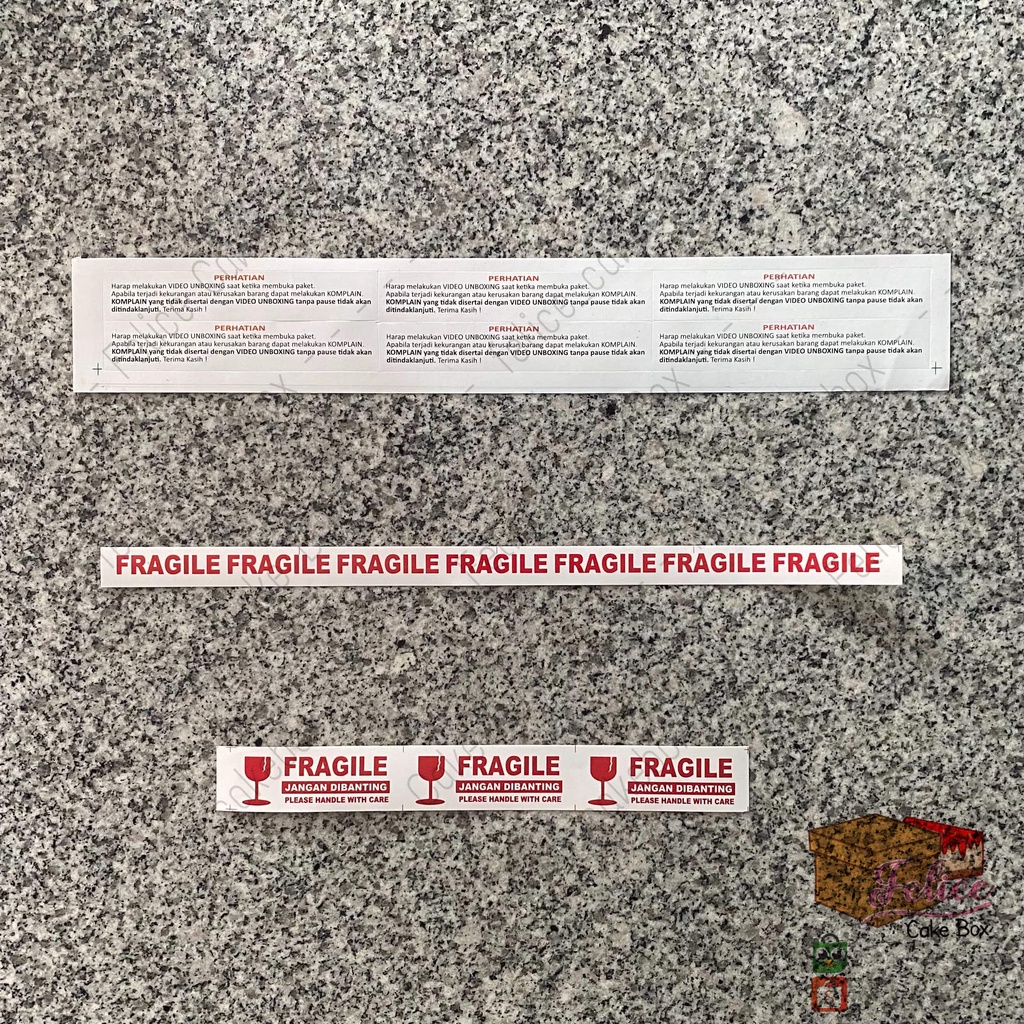 Jual STIKER FRAGILE / STIKER VIDEO UNBOXING / STIKER FRAGILE LABEL ...