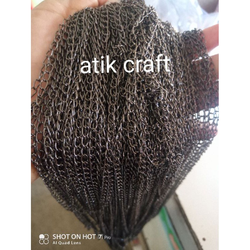 Jual Rantai warna hitam muda uk 0,8 - 2,000/meter | Shopee Indonesia