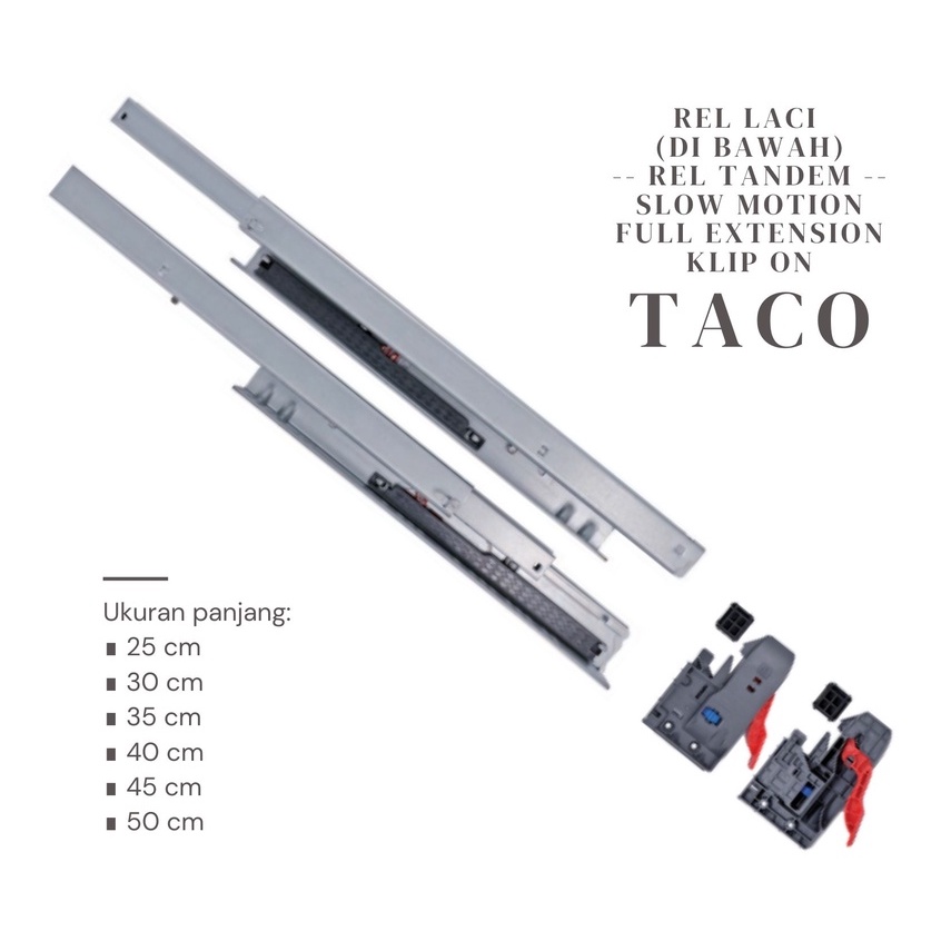 Jual TACO Rel Tandem Slow Motion Full Extension | Shopee Indonesia