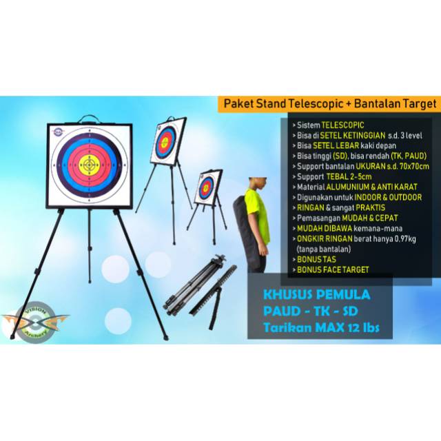 Jual STAND TARGET PANAH TELESCOPIC Standing Cagrak Kaki Penyangga ...