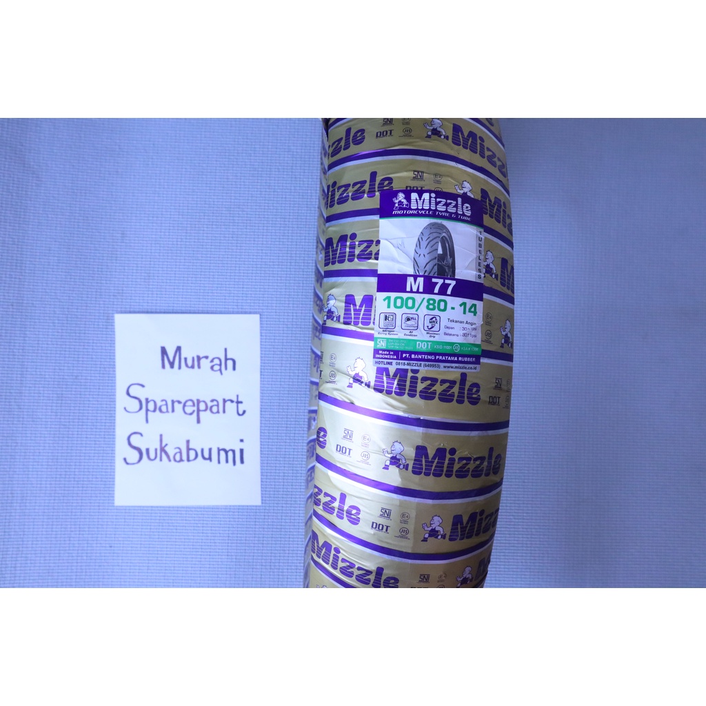 Jual BAN MIZZLE TUBELESS 100/80-14 - M77 | Shopee Indonesia