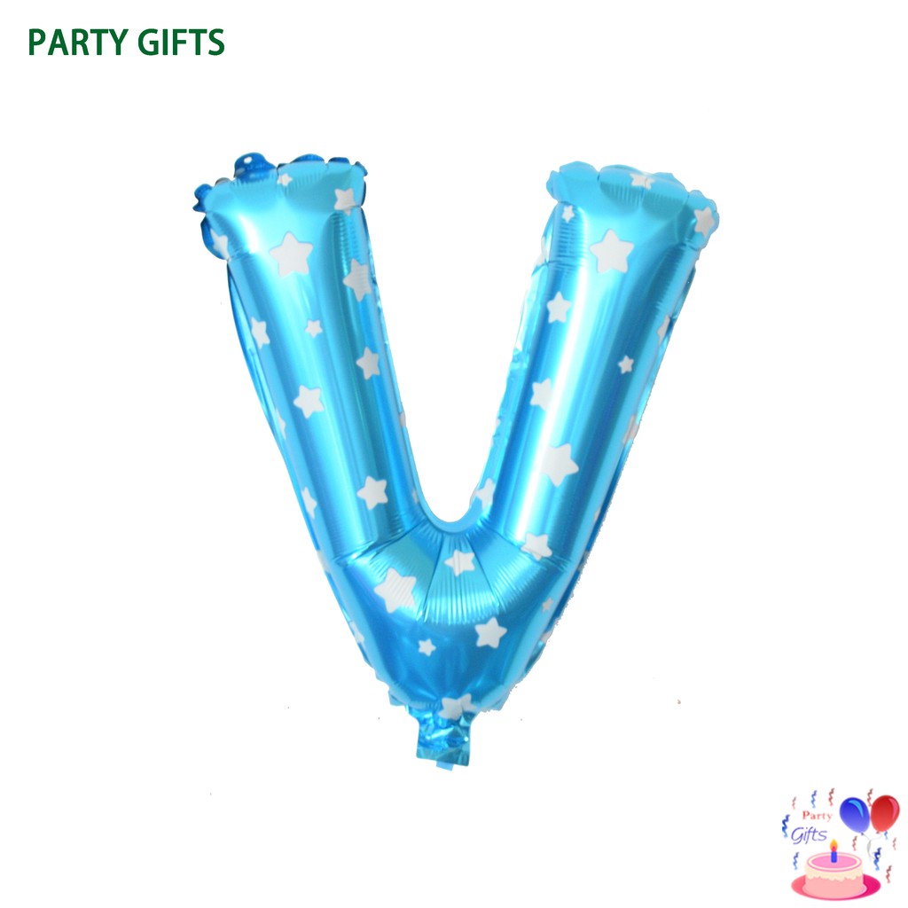 Jual Balon Foil Huruf Biru 16 Inch 40cm A-Z Balon Foil Angka 0-9 Biru ...