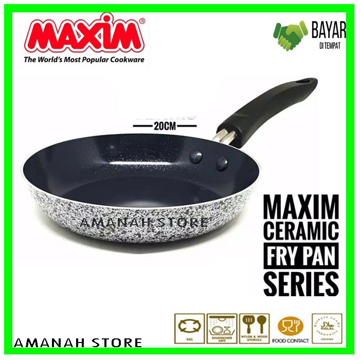 Jual Teflon Maxim Neostone Frypan 20 22 24 26 cm | Ceramic Series Fry ...