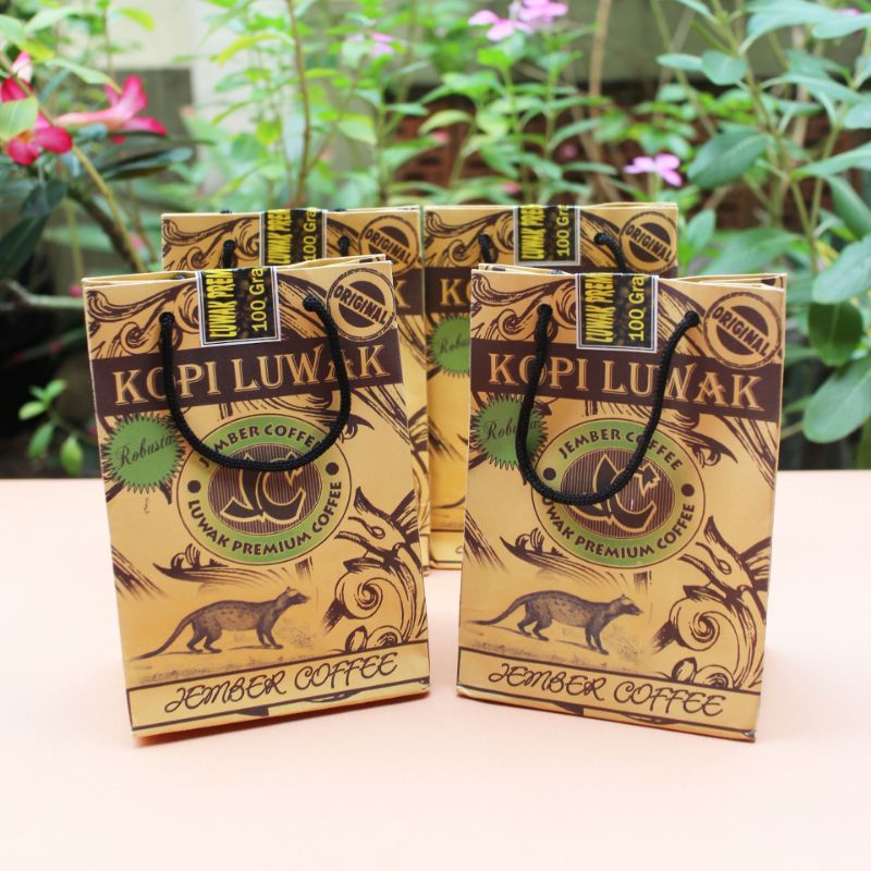 Jual Kopi Luwak Robusta Hitam Bubuk / Tubruk 100 gram Premium Coffee ...