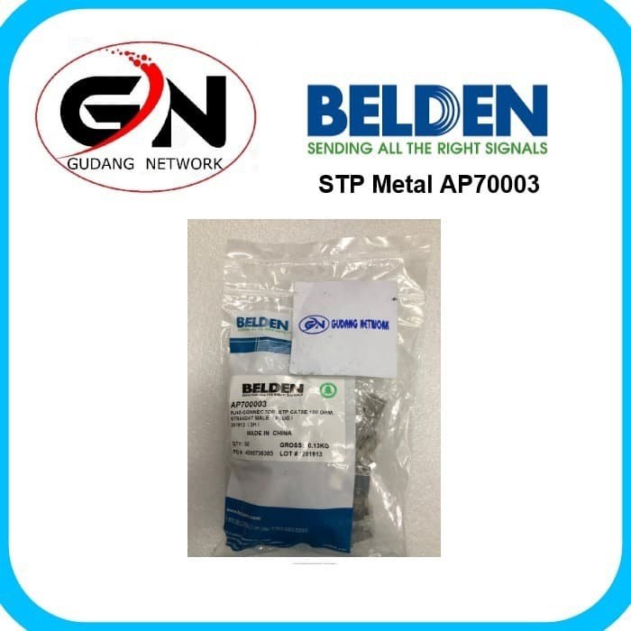 Jual BELDEN RJ45 Connector Cat5 / Cat.5e STP Metal AP700003 | Shopee ...