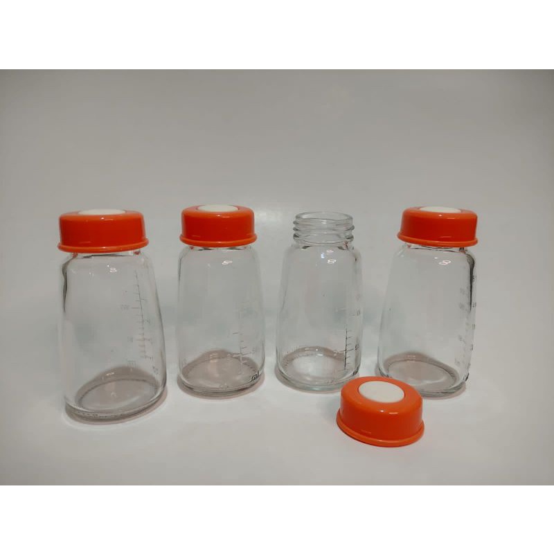 Jual Botol Asi Kaca 150ML/isi 4pcs/botol baru/tutup baru-asip kaca | Shopee Indonesia