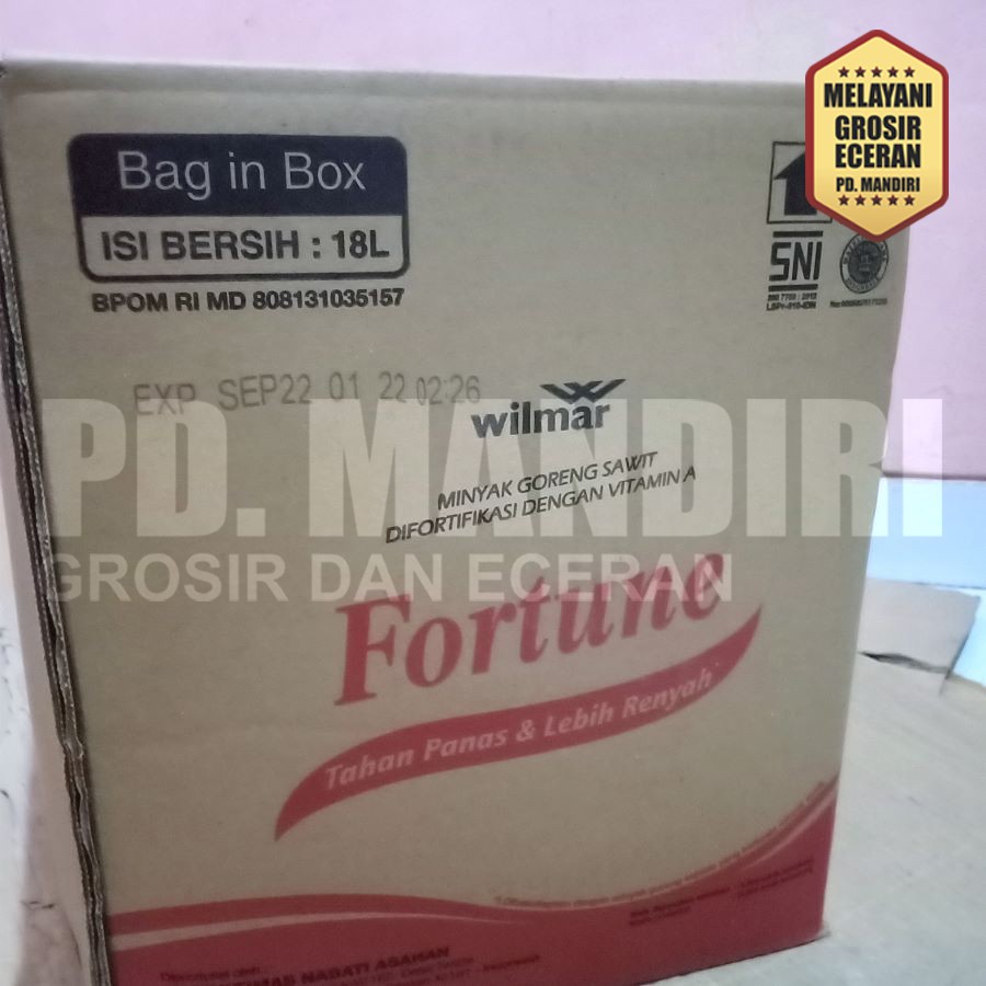 Jual FORTUNE MINYAK GORENG BIB 18 L | Shopee Indonesia