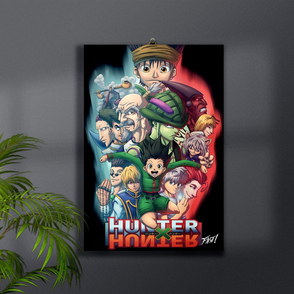 Jual Poster bingkai papan kayu Anime HUNTER X HUNTER / Dekorasi Kamar ...