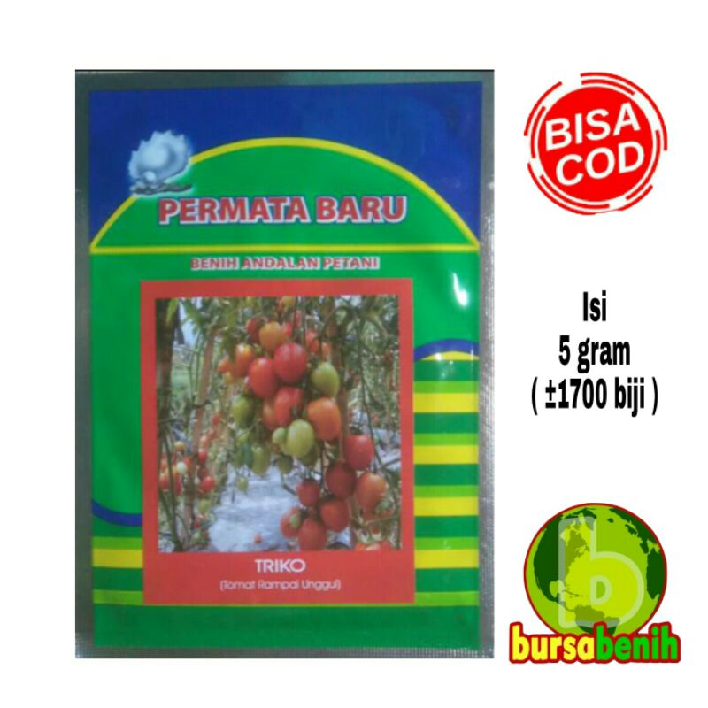 Jual Benih Tomat Rampai "TRIKO" isi 5 gram // Bibit Tomat Rampai Unggul ...