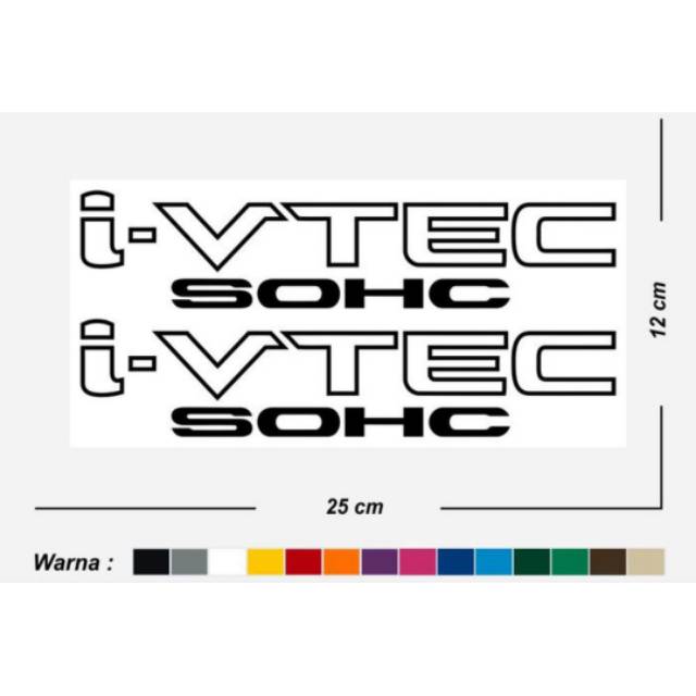 Jual 1 pecs Sticker cutting i-vtec sohc sticker mobil honda brio honda ...