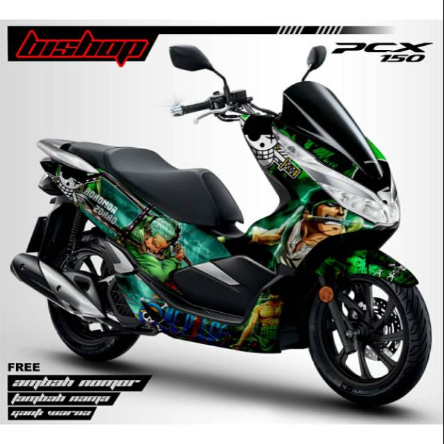 Jual Sticker Decal Honda PCX One Piece hijau | Shopee Indonesia
