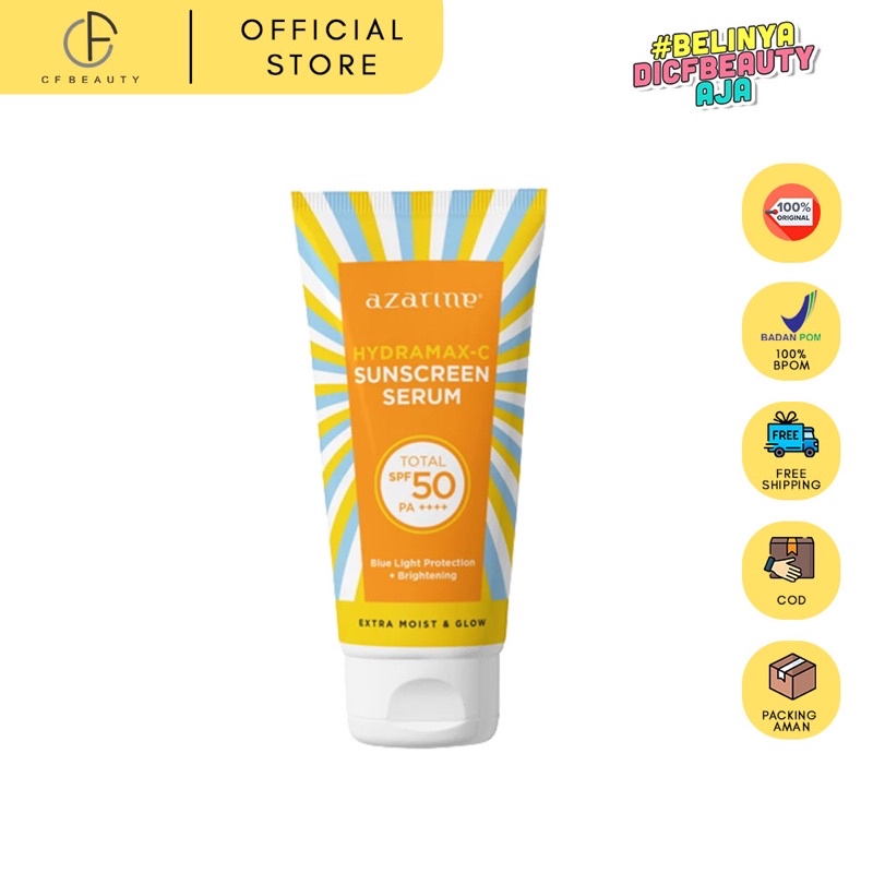Jual Azarine Hydramax-C Sunscreen Serum SPF50 PA++++ 40ml | Shopee ...