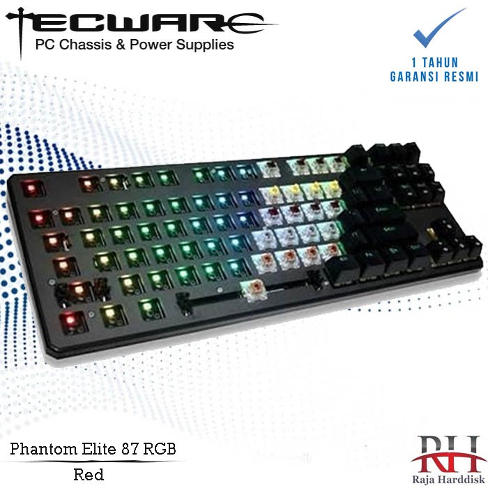 Jual Tecware Mechanical Gaming Keyboard Phantom Elite 87 RGB Red Switch ...