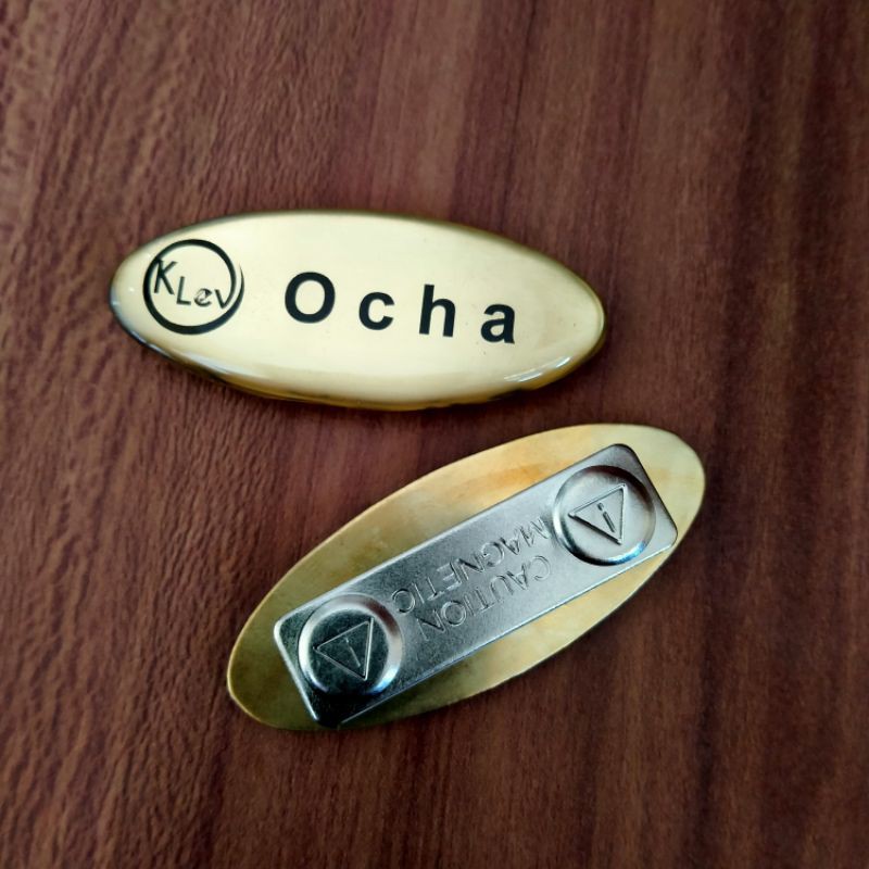 Jual Name Tag Nama Dada Magnet Peniti Kuningan & Akrilik Resin - Dokter ...