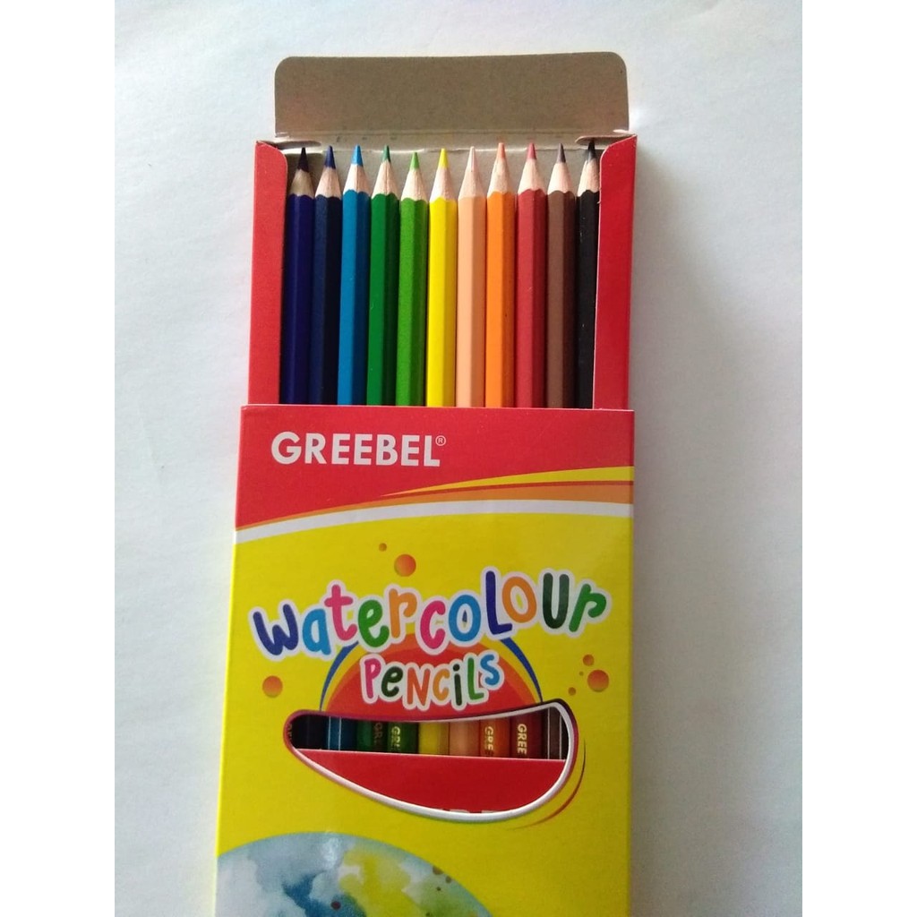 Jual GREEBEL 8012 WATERCOLOR PENCIL (12 warna) | Shopee Indonesia