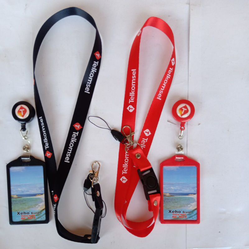 Jual Telkomsel Logo terbaru Lanyard/Tali gantungan id Card Holder tanda ...