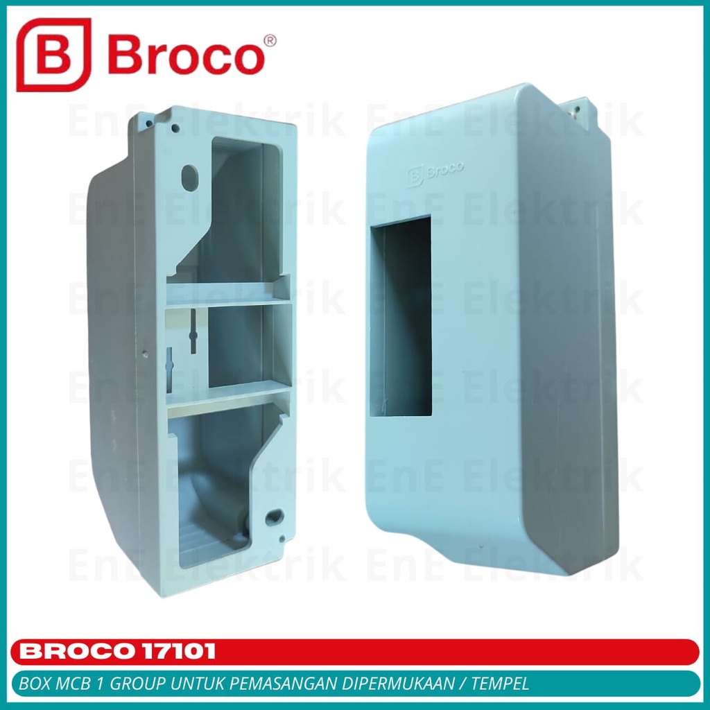 Jual BROCO BOX MCB 1 GROUP OUTBOW 17101 bok mcb tunggal putih | Shopee Indonesia