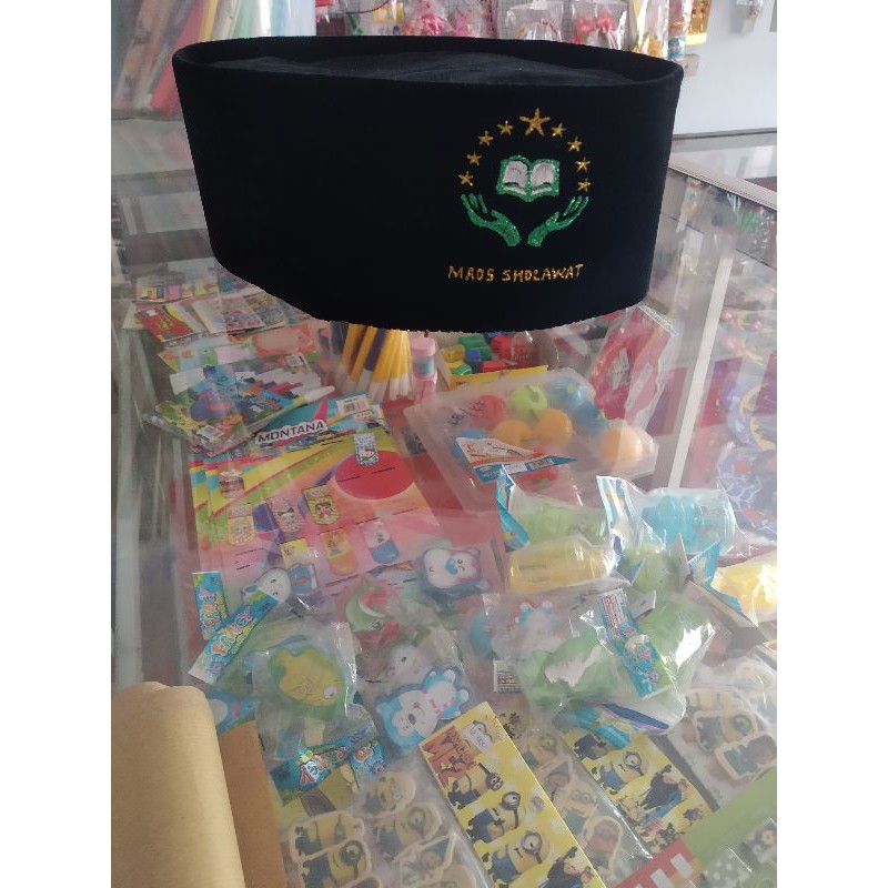 Jual songkok lukis Logo sesuai request customer, kopiah lukis sesuai ...