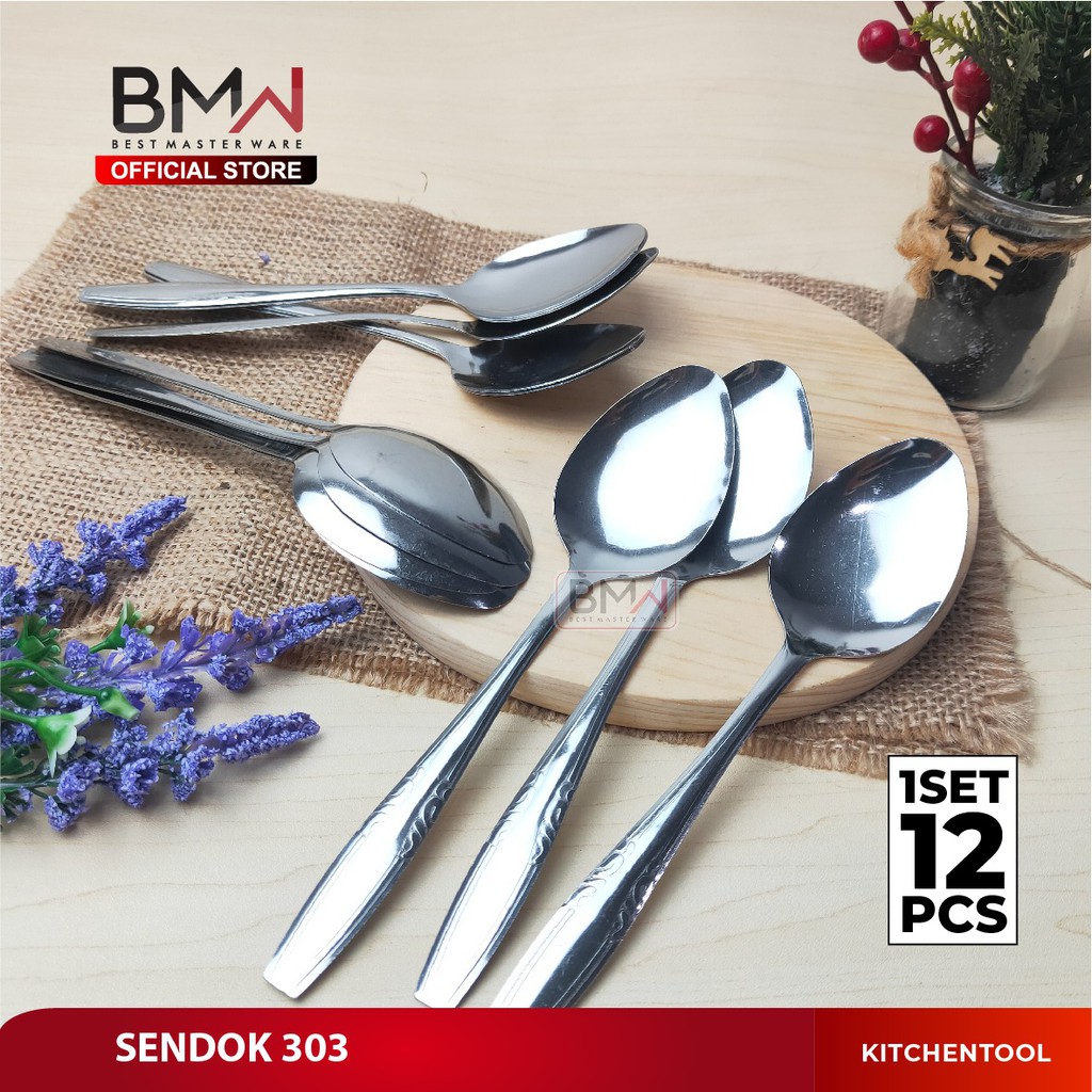 Jual BMW Kitchen Ware - Sendok Stainless Steel Garpu Makan 303 Sendok ...