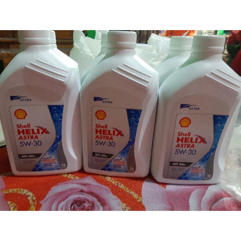 Jual Oli Mesin Shell Helix Astra Bensin 5W-30 API SN+ Full Synthetic ...