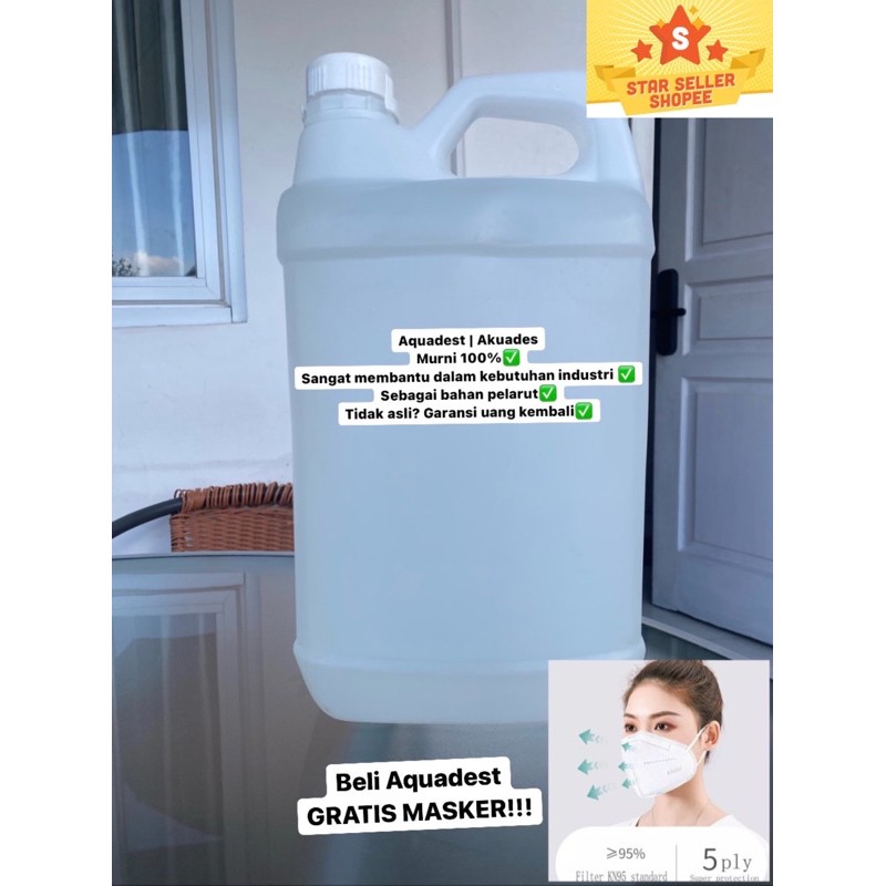 Jual aquadest aquades akuadest akuades isi 5 liter | Shopee Indonesia