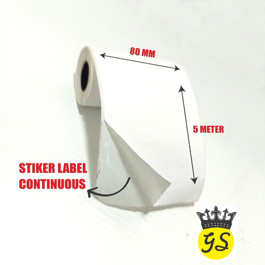 Jual Label Thermal Stiker 80x50 Label Sticker Continuous 80 x 50 ...