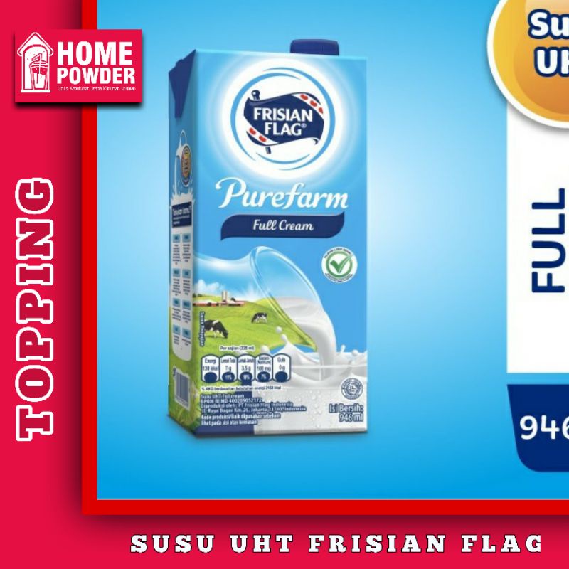 Jual Promo Murah Lebai Susu UHT Full Cream Purefarm 946Ml Frisian Flag ...
