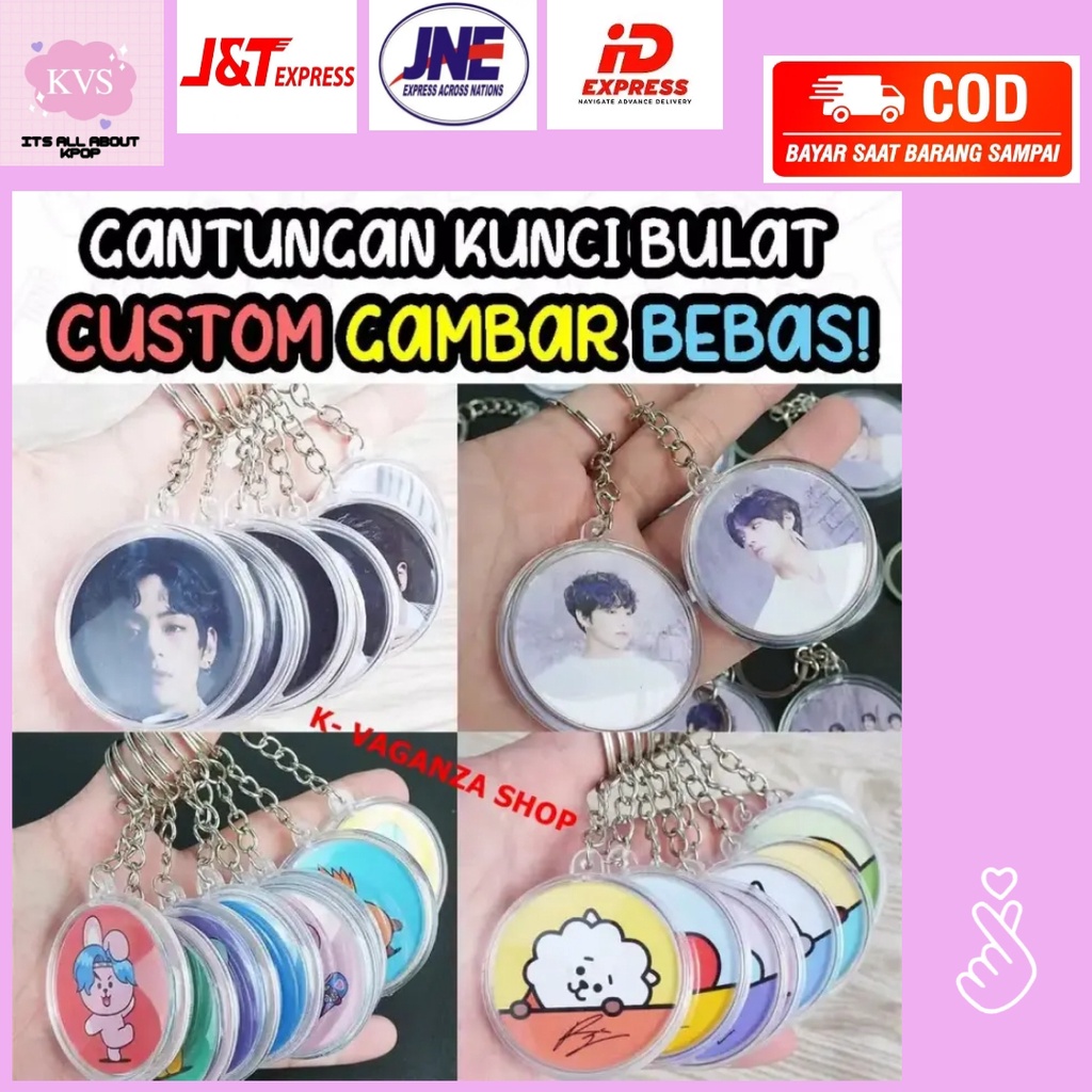 Jual Gantungan Kunci Karakter Custom Foto Akrilik Acrylic Gambar Bebas Bulat Unofficial Ganci ...
