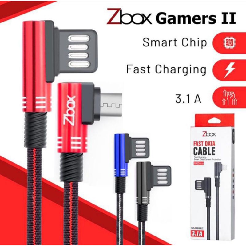 Jual Kabel Data Zbox Gamers II Type-C 3A (Support Fast Charging ...