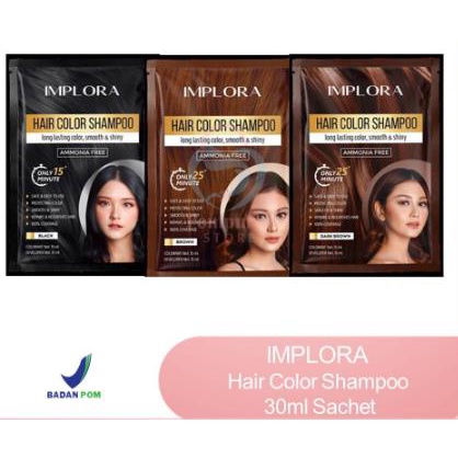 Jual ^ KYRA ^ Implora Hair Color Shampoo Sachet Pewarna Rambut Semir ...