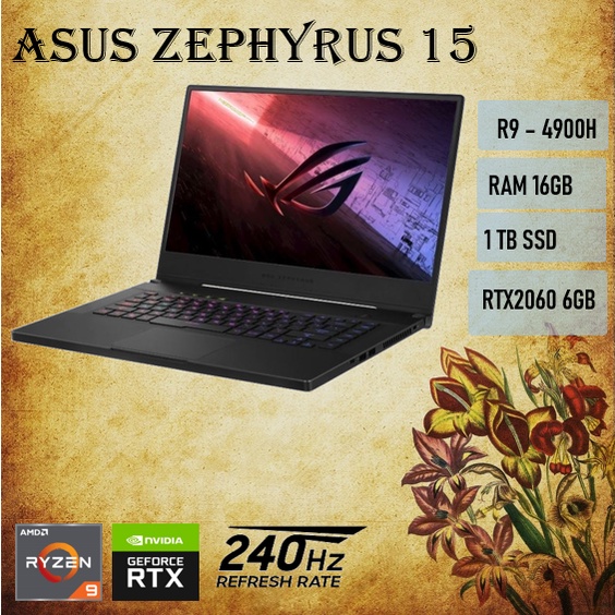 Jual LAPTOP ASUS ROG ZEPHYRUS GA502IV RYZEN 9 4900 Ram 16GB 1TBSSD ...