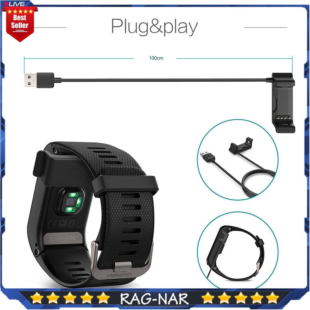 Jual USB Charger Jam Tangan Garmin Vivoactive HR Smart Watch Data Sync ...