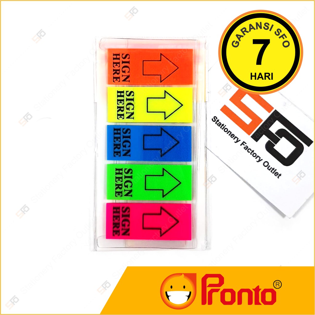 Jual Index Tabs 5 Warna Pronto - Sign Here Post It | Shopee Indonesia