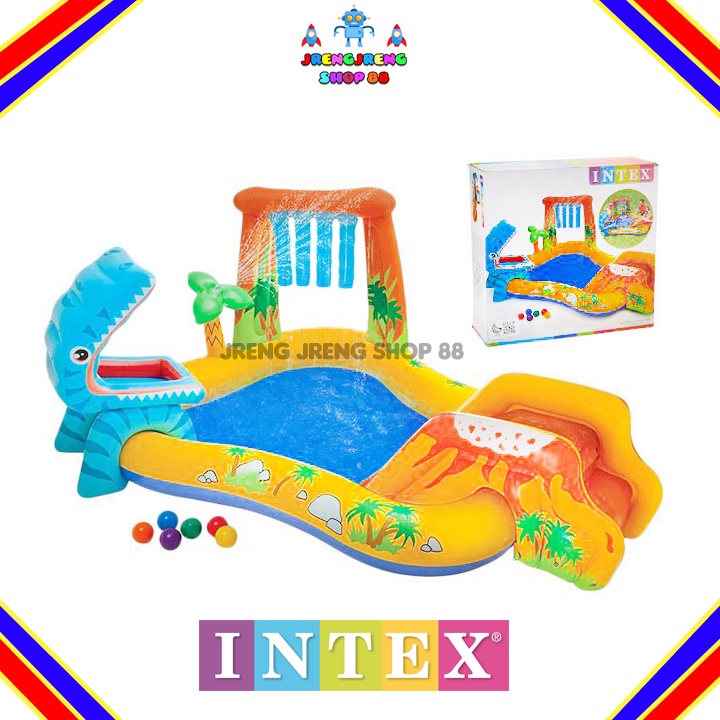 Jual Kolam Renang Anak Dinosaur Kids Play Center Swimming Pool INTEX 57444 | Shopee Indonesia