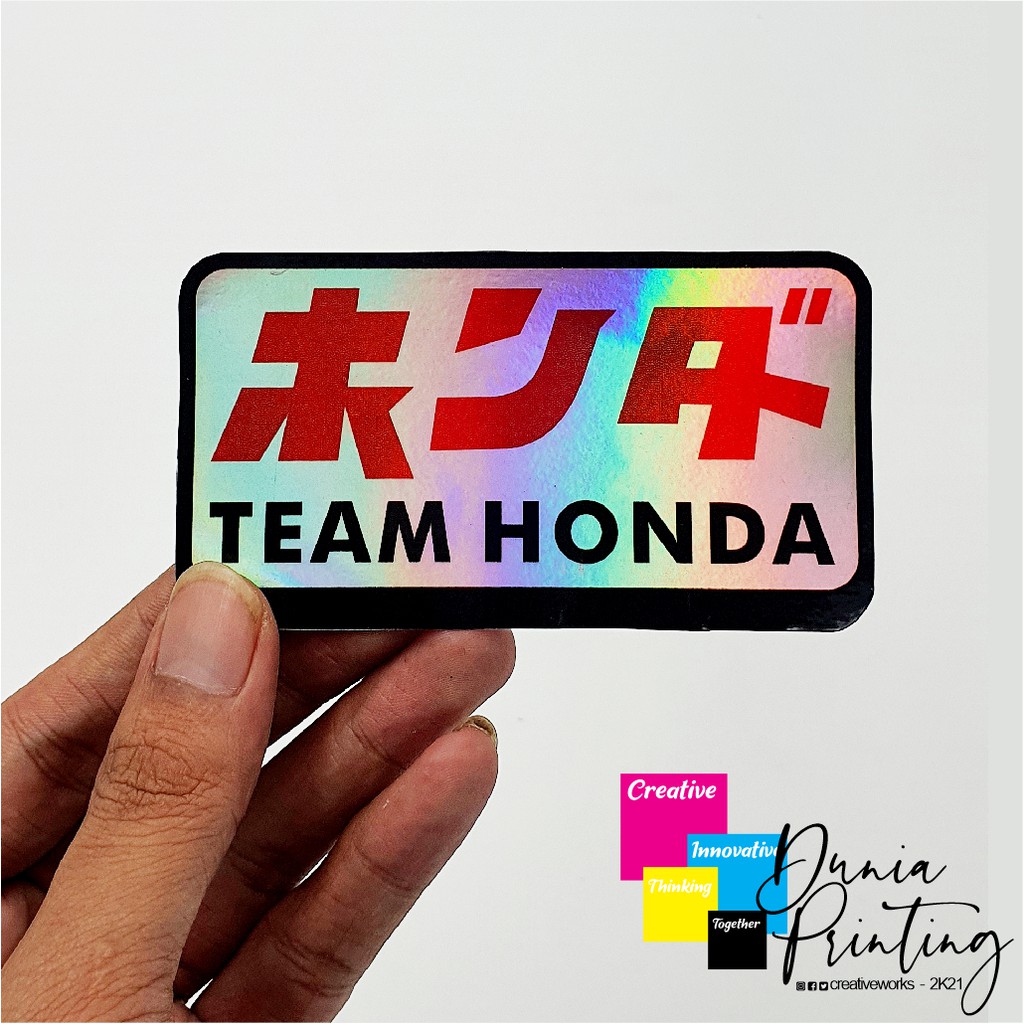 Jual Stiker Sticker Hologram Honda Gank Team Honda Privateer Herex V2 ...