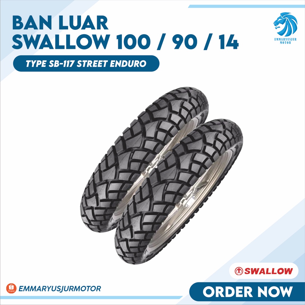 Jual BAN LUAR SWALLOW MOTOR MATIC 100 80 RING 14 STREET ENDURO | Shopee ...