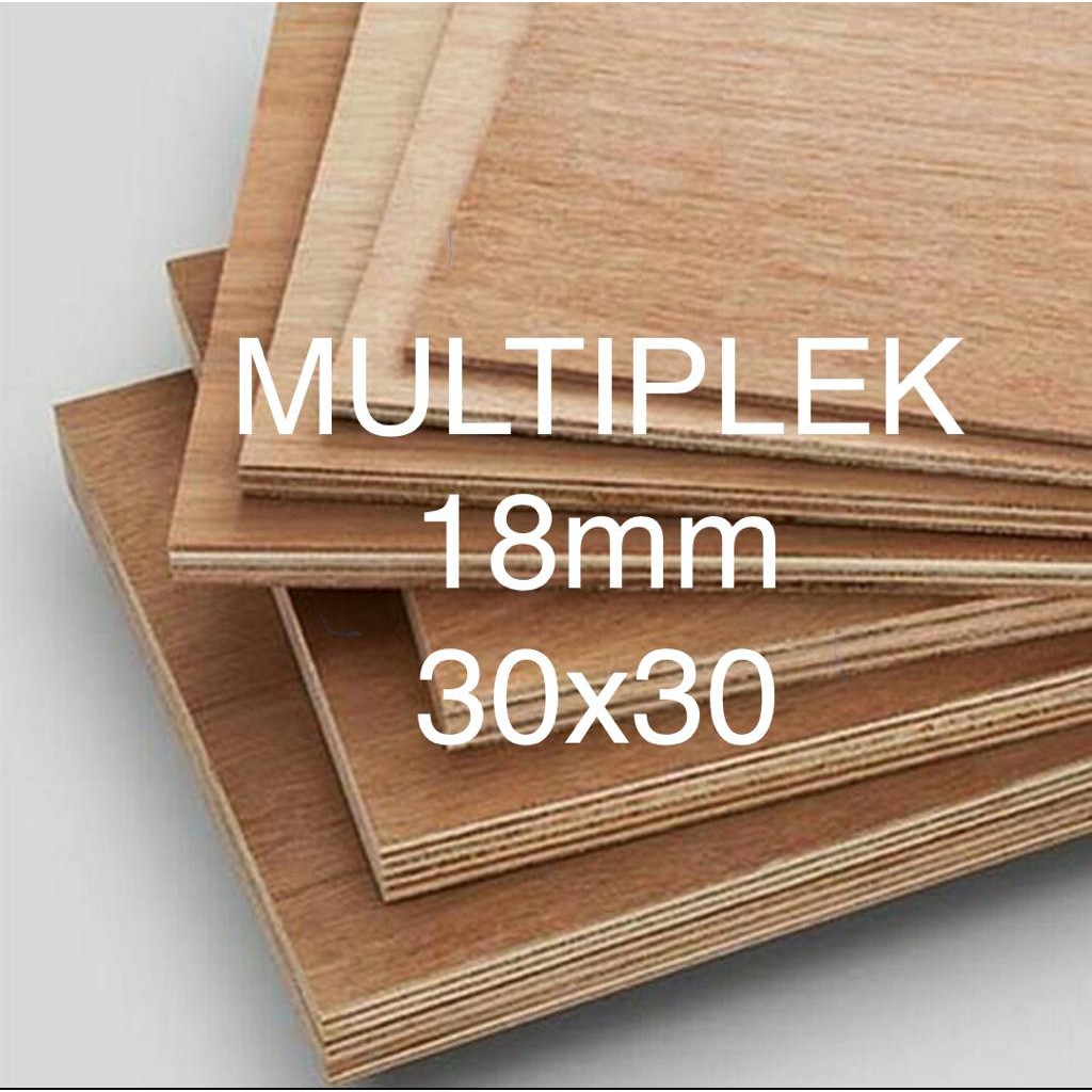 Jual Triplek / Multiplek 18mm (30x30)cm, plywood 18mm | Shopee Indonesia