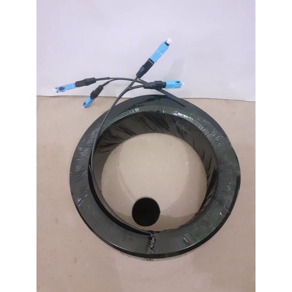 Jual dropcore fiber optic 2 core fastconektor SC upc panjang 150 meter ...