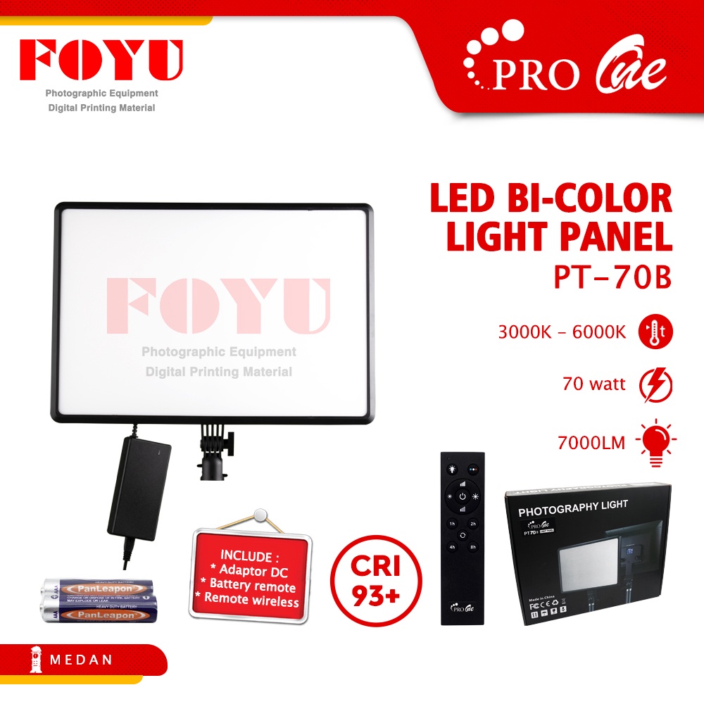 Jual LED BiColor Light Panel Lampu Kotak Penerangan Continuous Kelvin Make Up MUA Pro One PT-70B ...