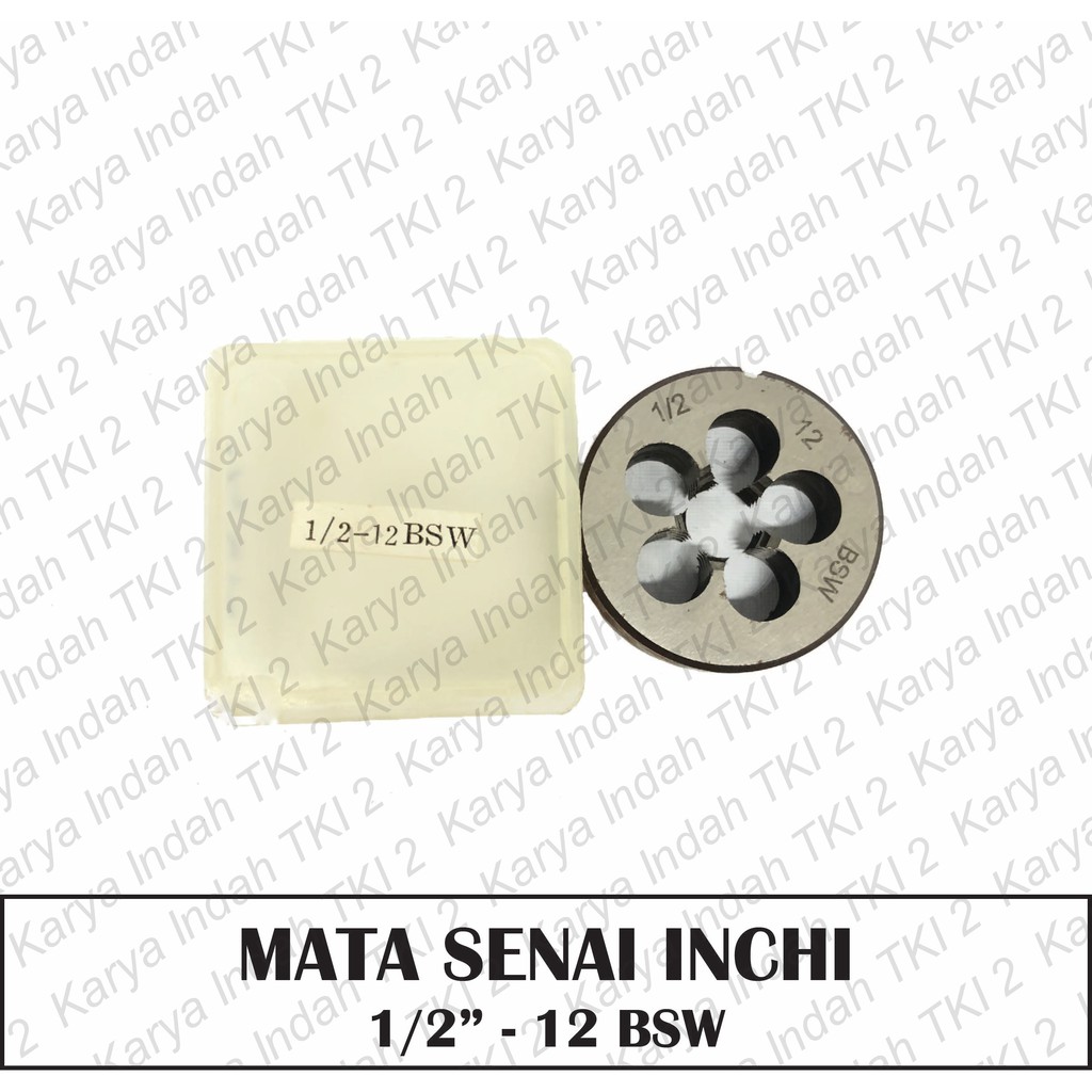 Jual Mata Senai 1/2 - 12 BSW Drat Luar Baut Mata Snei Snai Dies Head ...