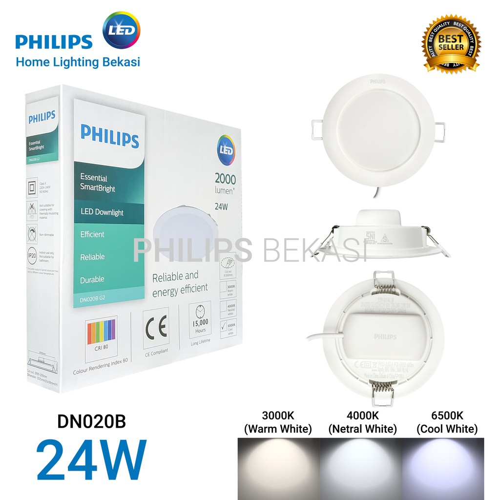 Jual Philips Lampu Downlight LED DN020B 24 Watt | Shopee Indonesia