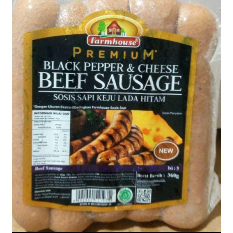 Jual sosis farmhouse beef cocktail sosis keju sapi lada hitam sosis ...