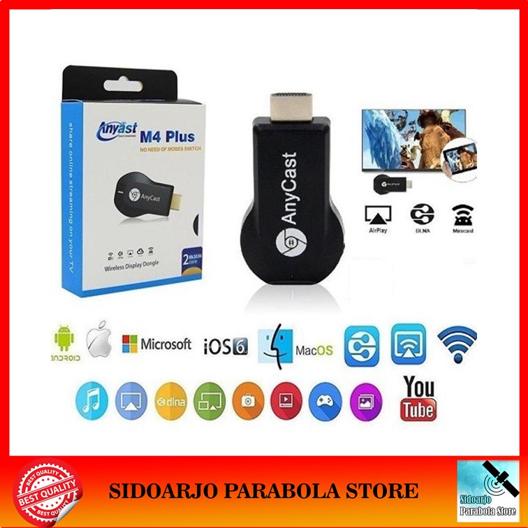 Jual HDMI Dongle Wireless WiFi Mirorring Anycast M4 Plus Miracast ...