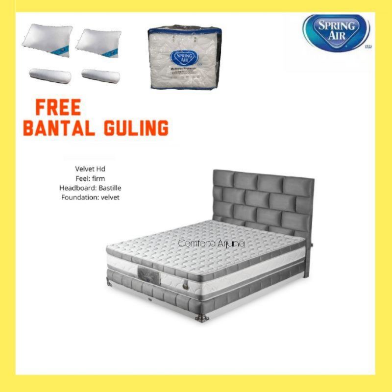 Jual matras kasur springbed Spring Air Velvet Hd 90 100 120 140 160 180 ...