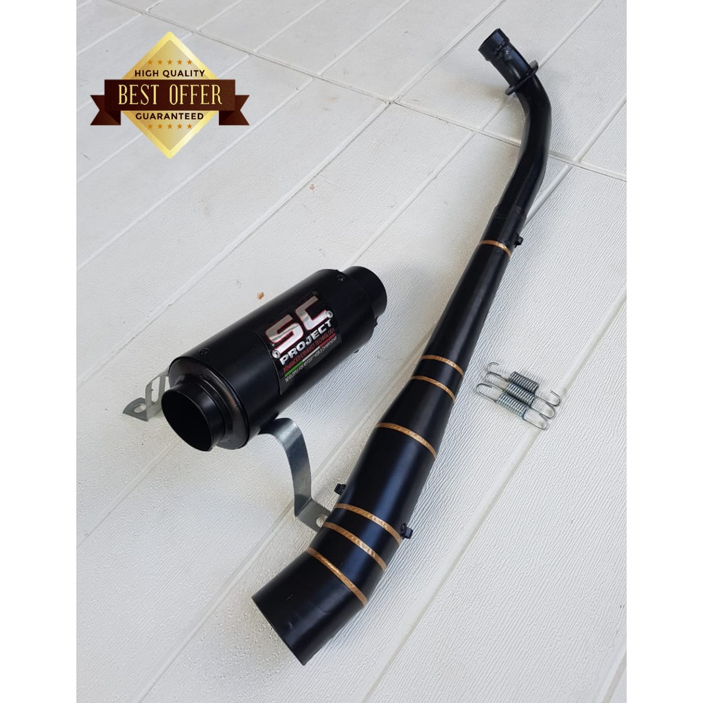 Jual knalpot racing vega zr - vega r sc project black | Shopee Indonesia