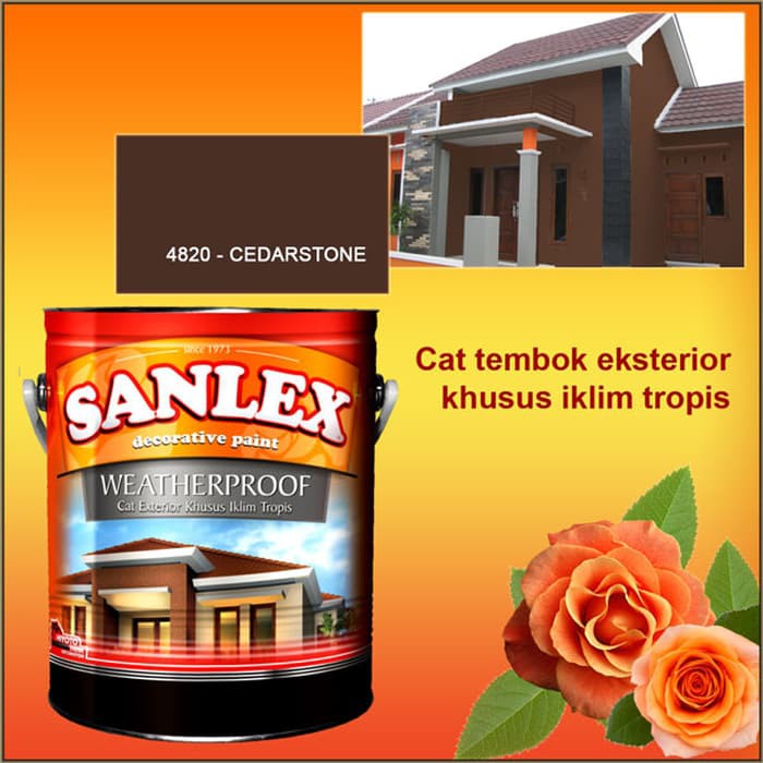 Jual Cat Tembok SANLEX PRODIGIO Warna 4820 CEDAR STONE - Galon 4 kg ...
