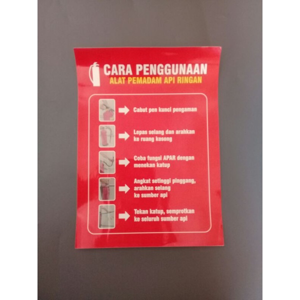 Jual Stiker Cara Penggunaan Alat Pemadam Api Ringan (APAR) Stiker Vinyl ...