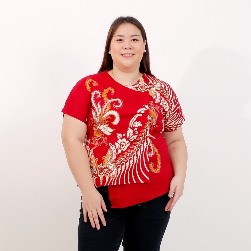 Jual ATASAN BATIK BIG SIZE BLOUSE JUMBO WANITA 292 Mrs1 | Shopee Indonesia