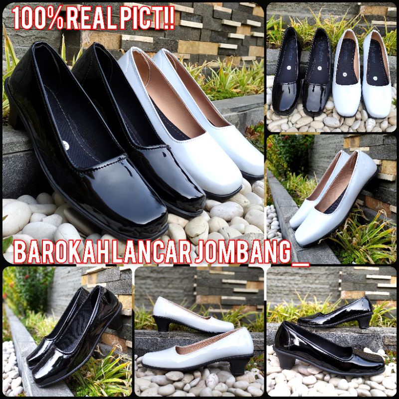 Jual SEPATU PANTOFEL WANITA HAK 5CM HEELS PUTIH POLOS FORMAL KERJA ...