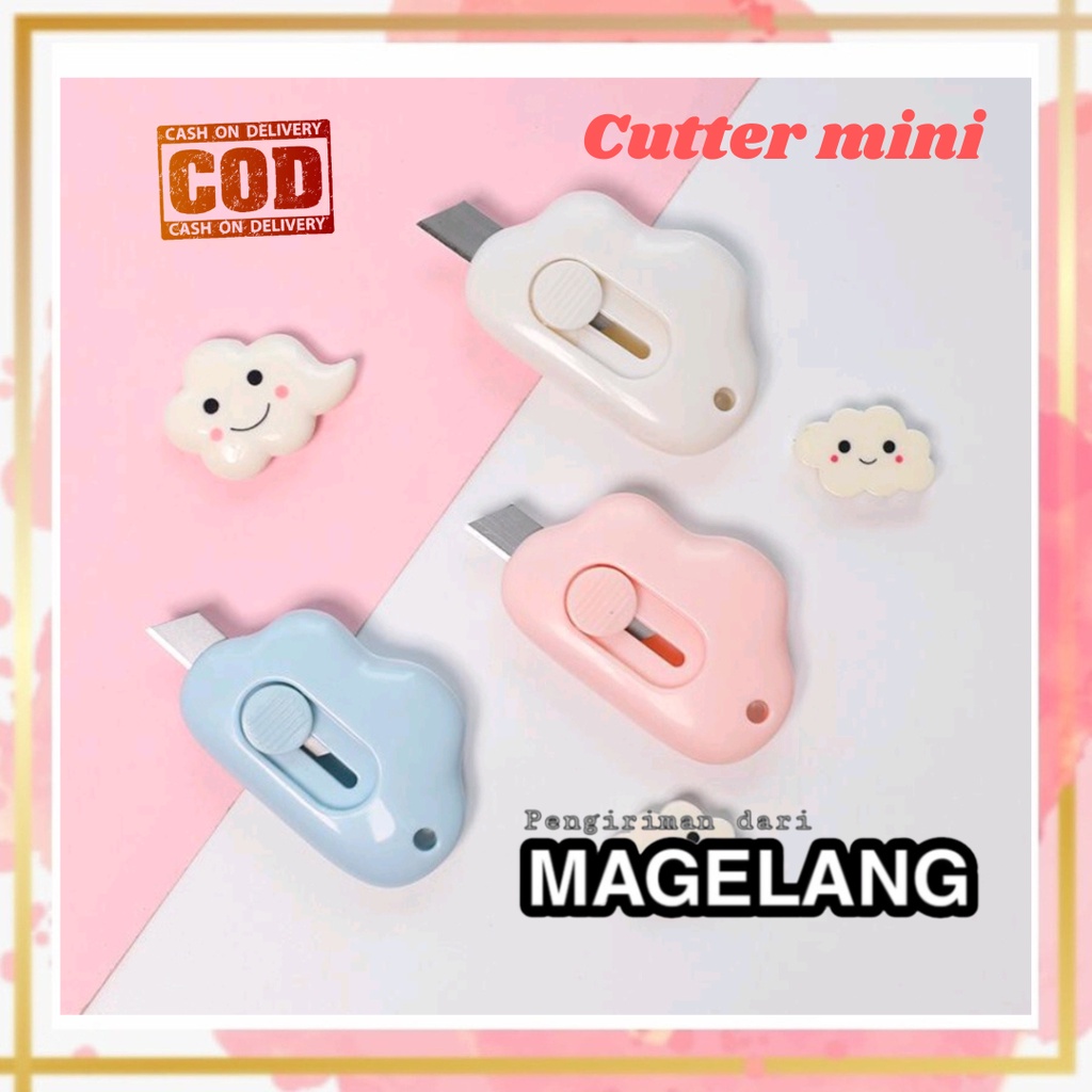 Jual Cutter Mini Bentuk Awan Pisau Pemotong Kertas Lucu Ukuran Kecil ...